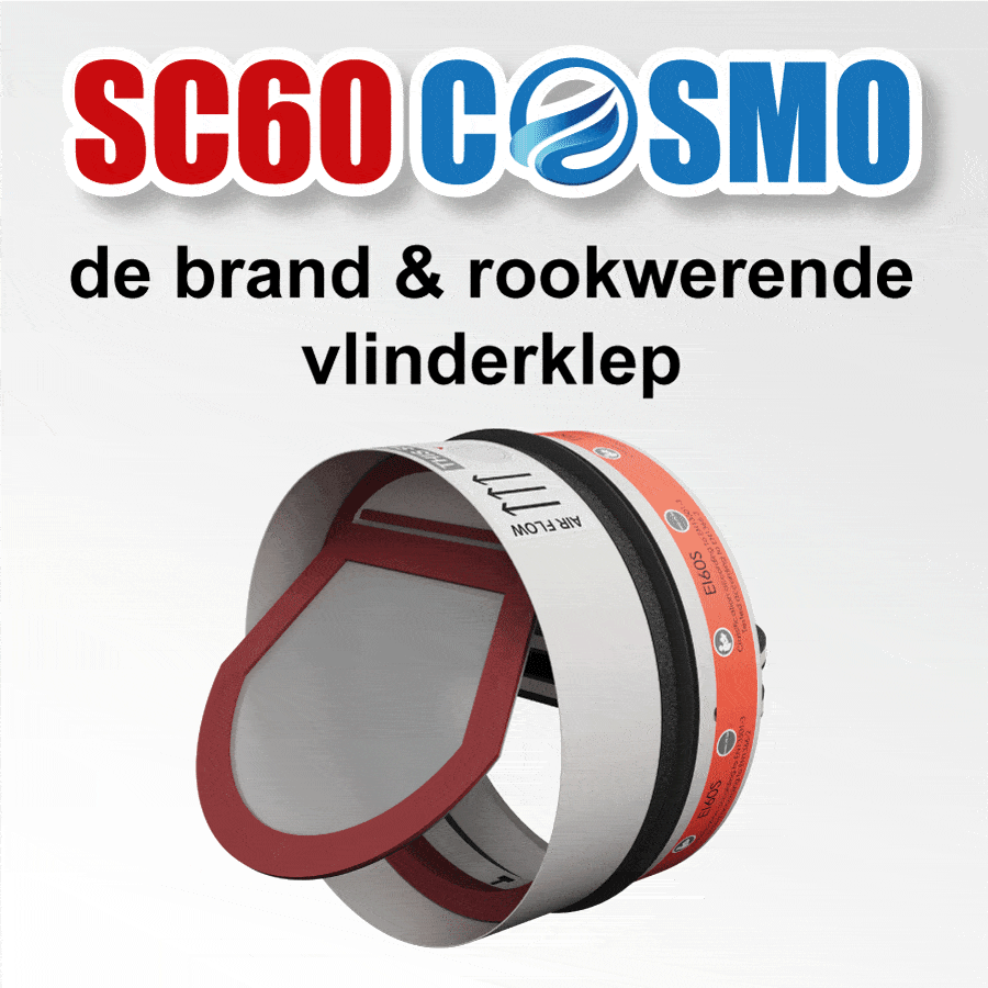 De gecombineerde rook- en brandklep | SC60-COSMO | Rf-Technologies